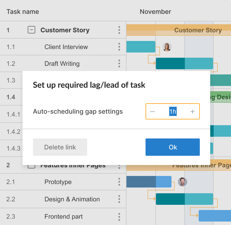 GanttPRO’s Task Hierarchy Feature GanttPRO’s Task Hierarchy Feature